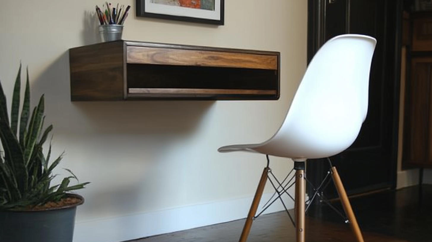 Room Too Small for a Desk? Try a DIY Wall Mounted Desk